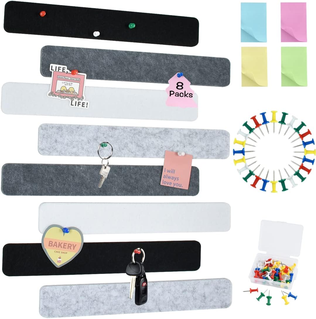Amazon.com : Tingjoo 94" x 1" Felt Bulletin Bar Strips Extra Long Self ...