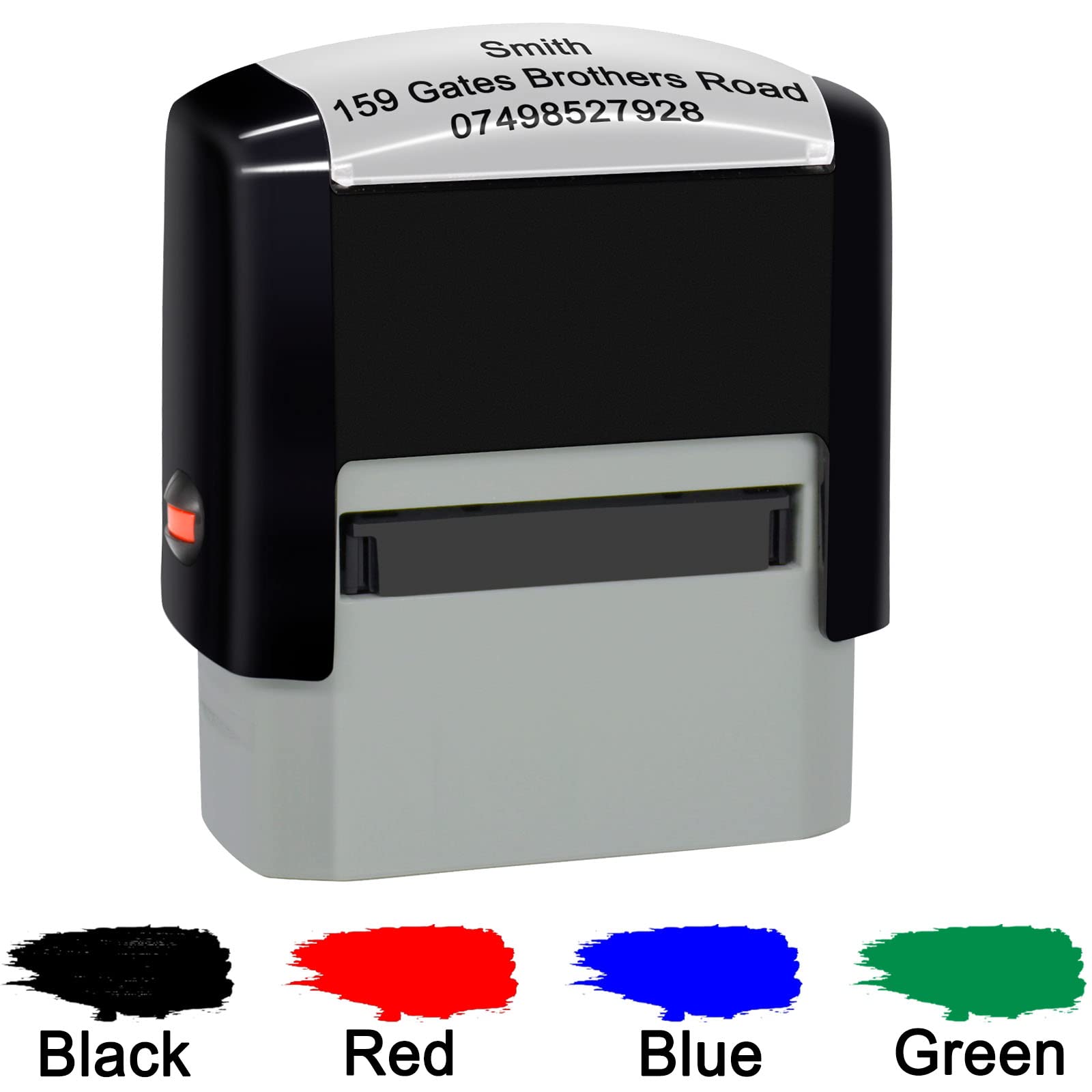 Personalised Stamp Custom Made Self-Inking Business Address Stamp ...