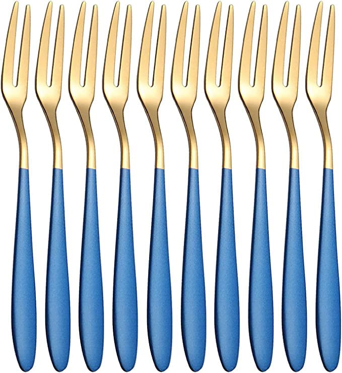 Buy DANSR Appetizer Small Forks Dessert Forks Stainless Steel, 2-Tine ...