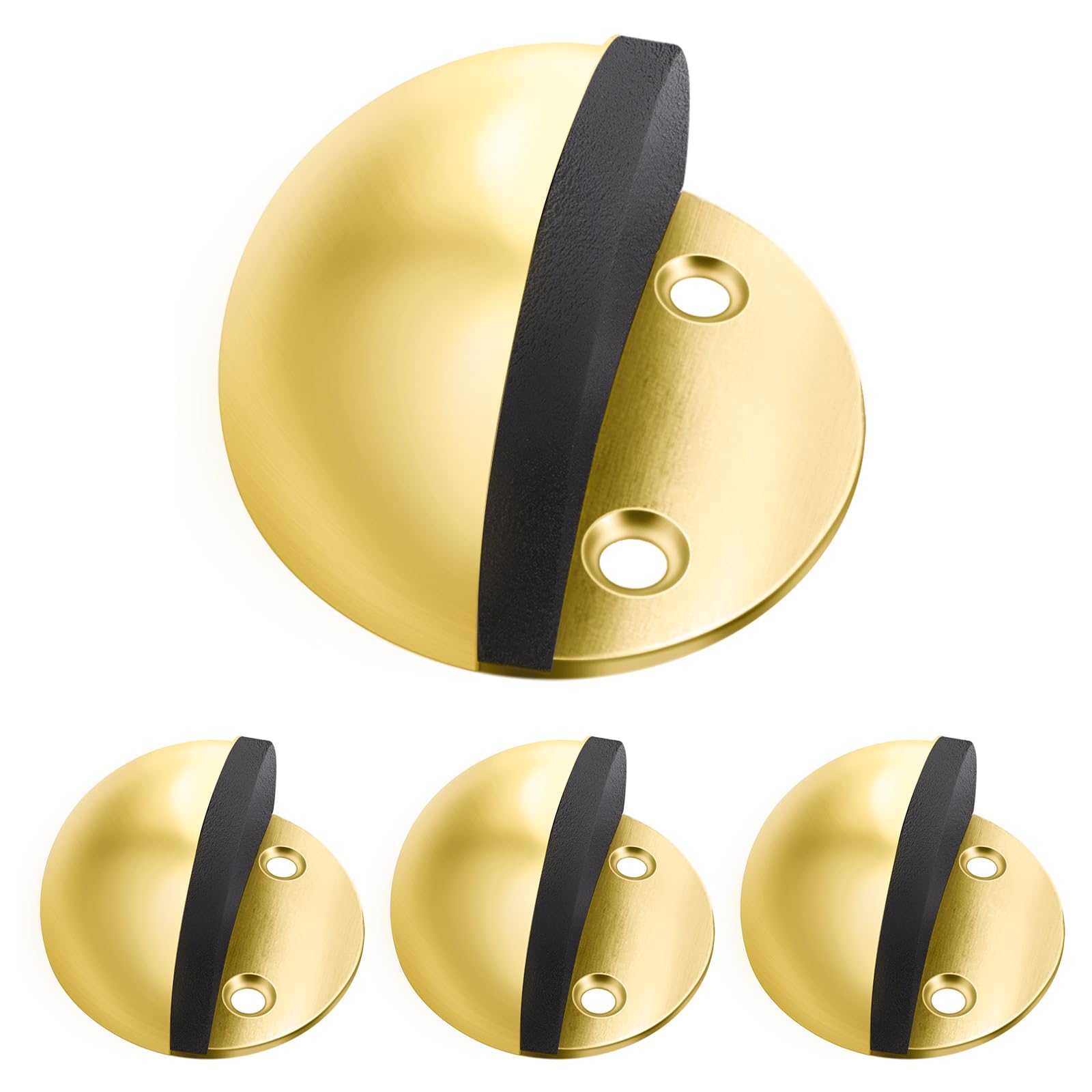 Snapklik.com : 4 Pack Door Stops Gold Self Adhesive Floor Door Stoppers ...