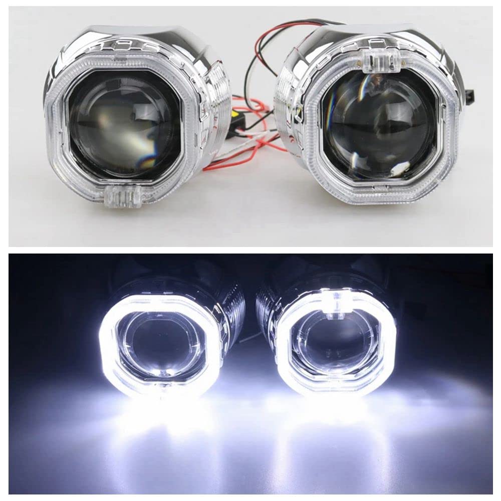 Snapklik.com : YSY 2pcs 76mm Square Shape Angel Eyes Kit Light Guide ...