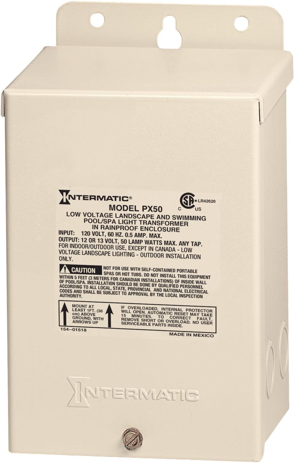 Intermatic PX300S 300W Pool Light Transformer 12V, 13V, 14V - Supply ...