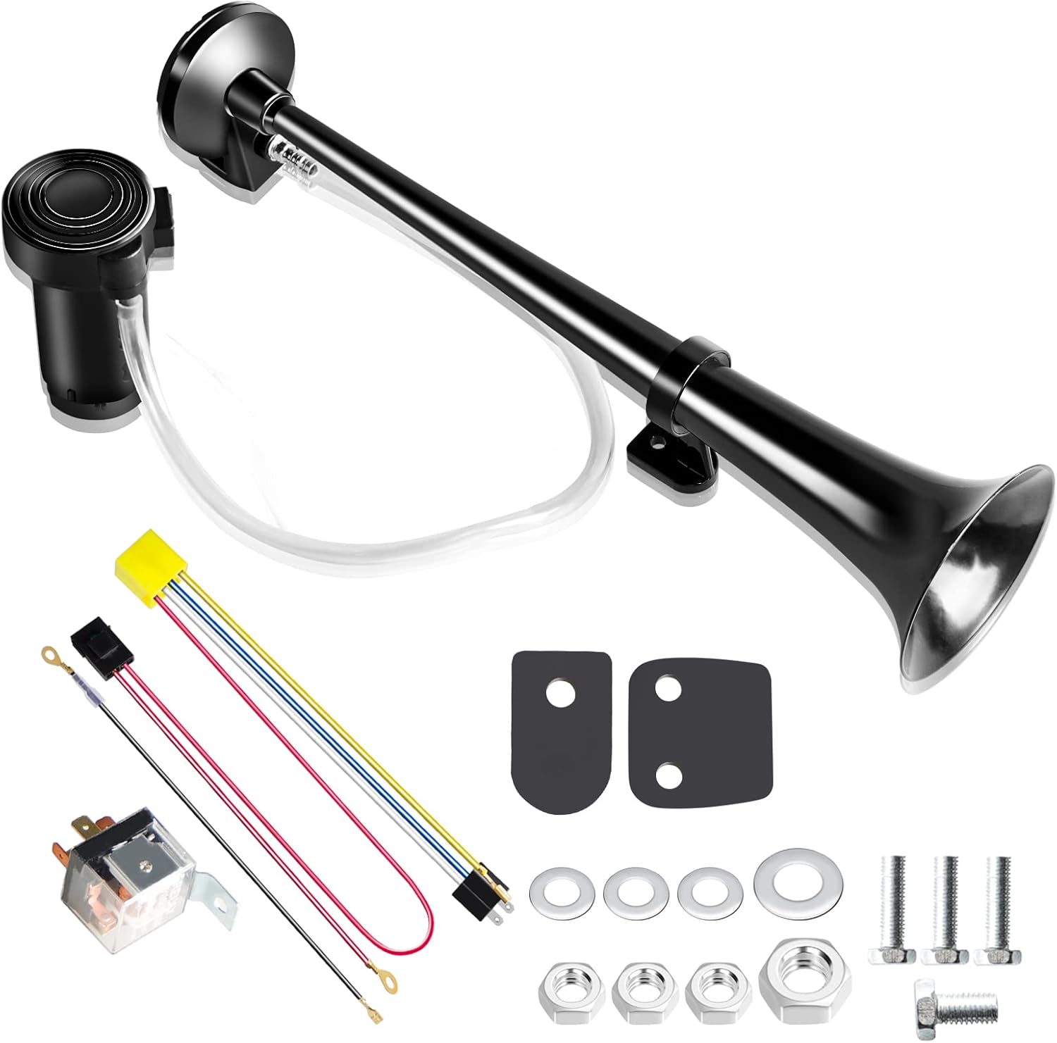 Amazon.com: RACTOP Air Train Horn Kit 12V 150db 18 inch, air horn with compressor, suitable for ...