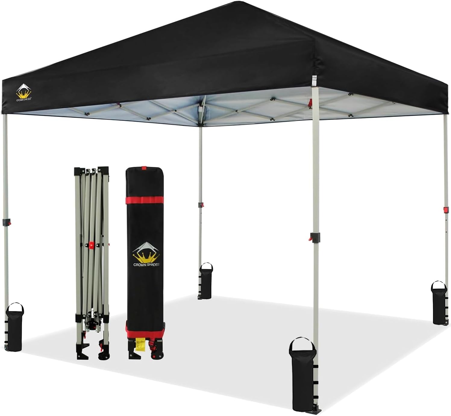 Amazon.com : CROWN SHADES 8x8 Pop Up Canopy, Patented Center Lock One ...