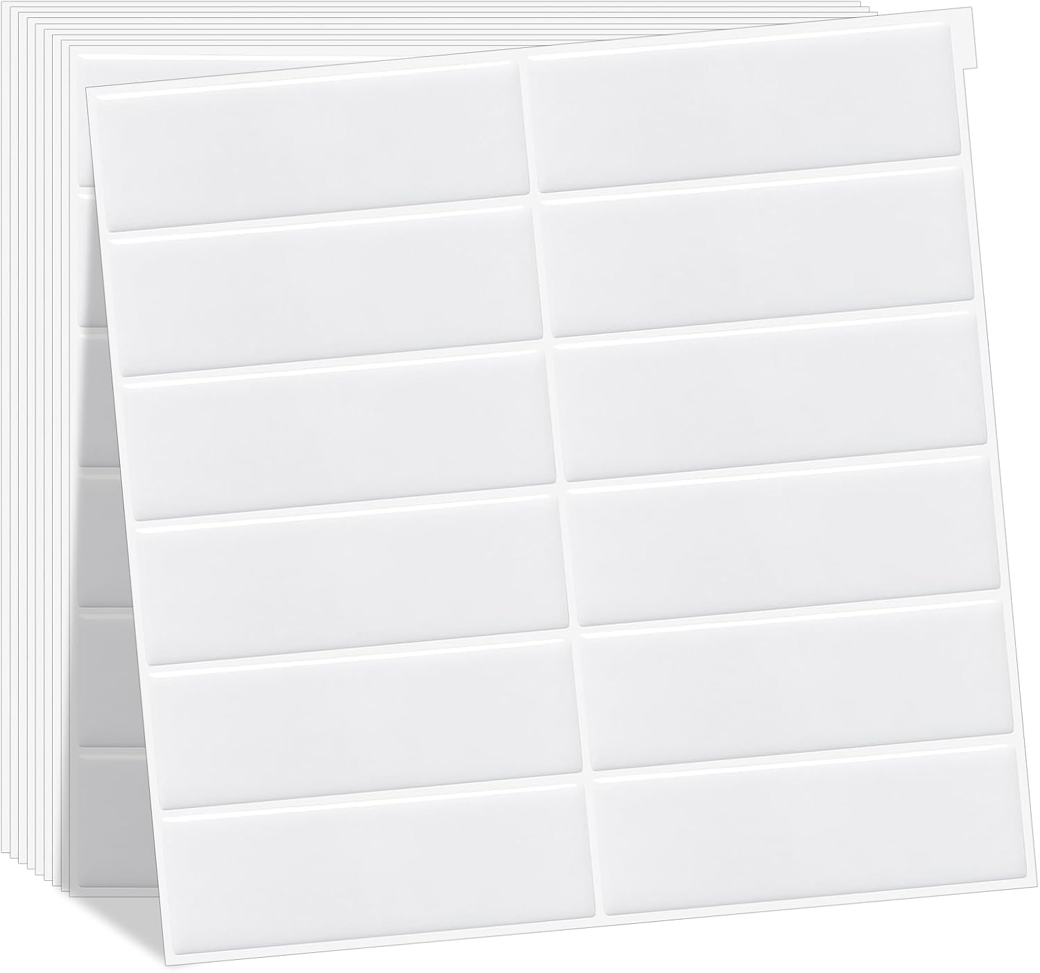 WoStick Self Adhesive Wall Tiles White, 3D Stick on Tiles Kitchen, New ...