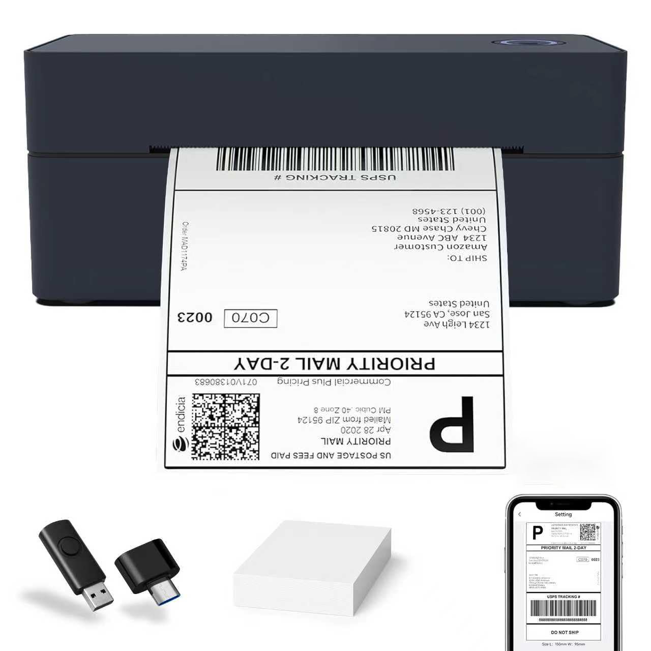 Snapklik.com : Fuomorz Thermal Label Printer 4x6 Shipping Label Maker ...