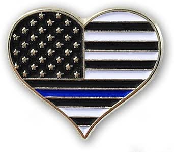 Amazon.com: Thin Blue Line Heart - Individual : Clothing, Shoes & Jewelry