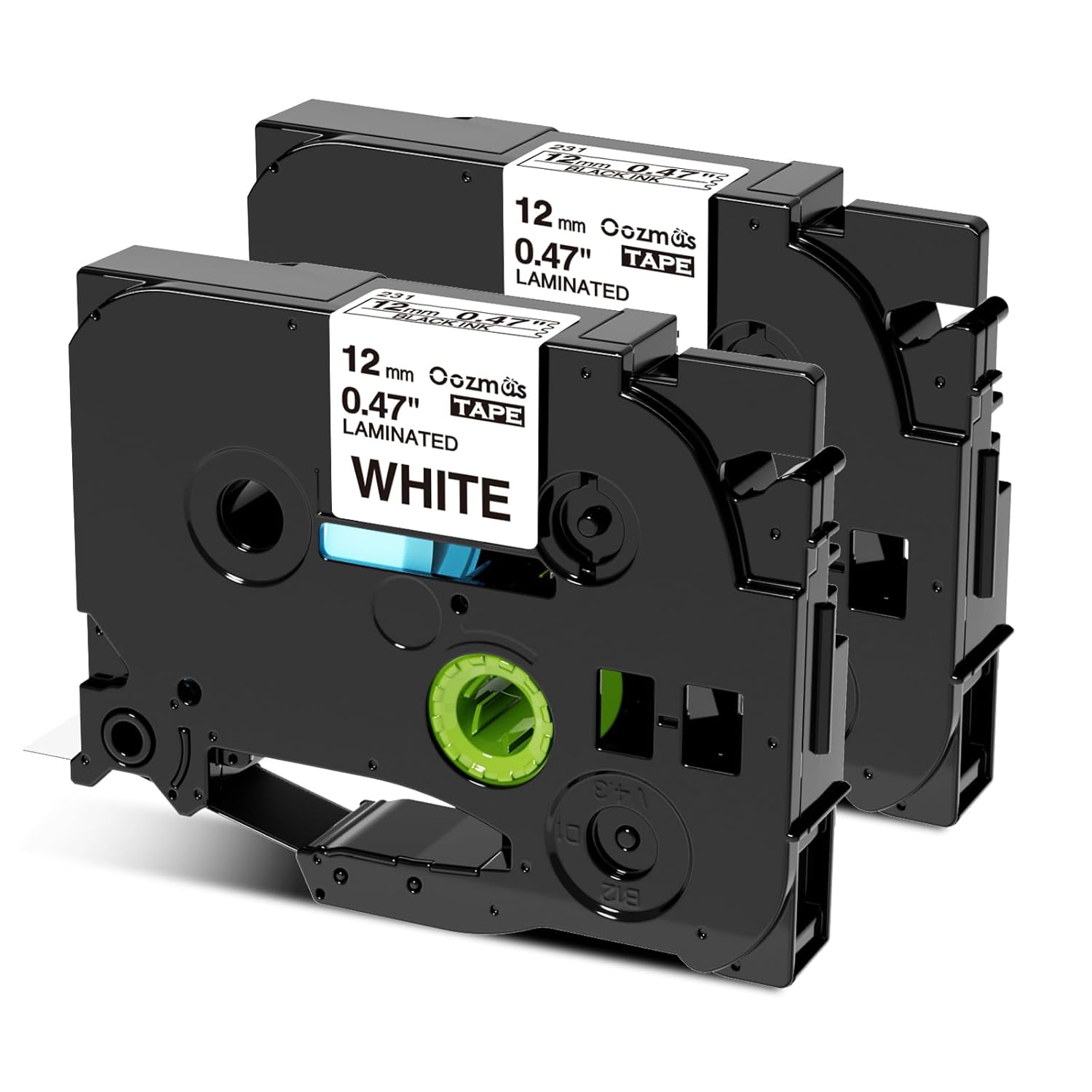 Oozmas Compatible Label Tape Replacement for TZe-231 P Touch Label Tape ...