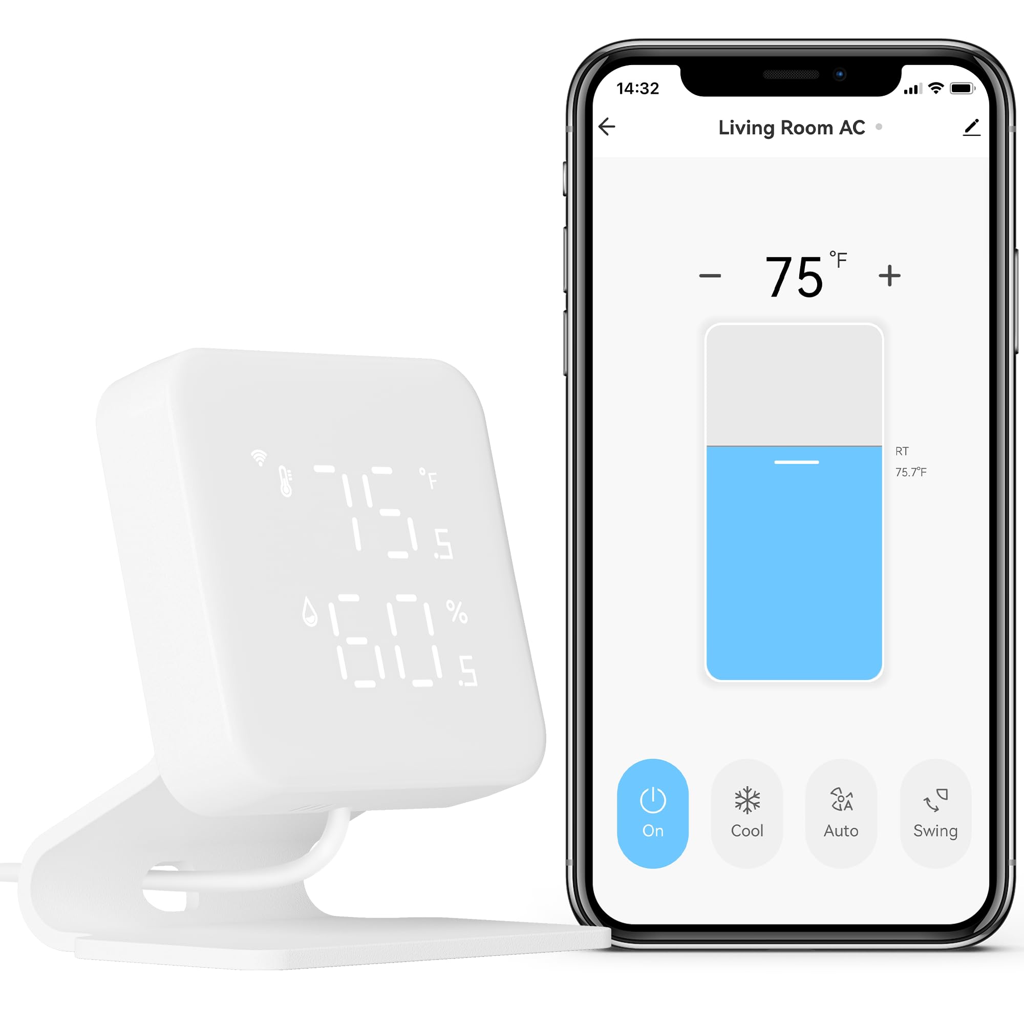 VENZ Smart Air Conditioner Controller, WiFi Thermostat for Home, IR ...