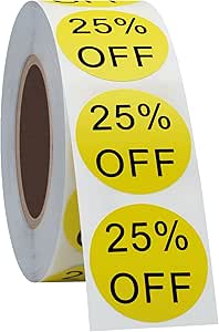 Amazon.com : Hycodest Sale Stickers 1 inch Round Labels Sale Price ...