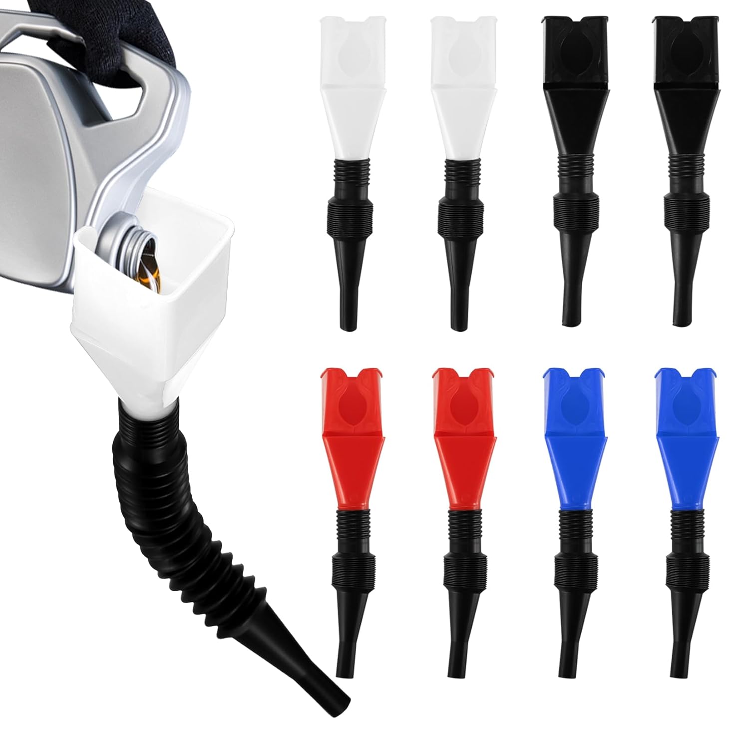 Amazon.com: XhjzgcTech 8 Pcs Snap Funnel with Extendable Flexible Spout ...