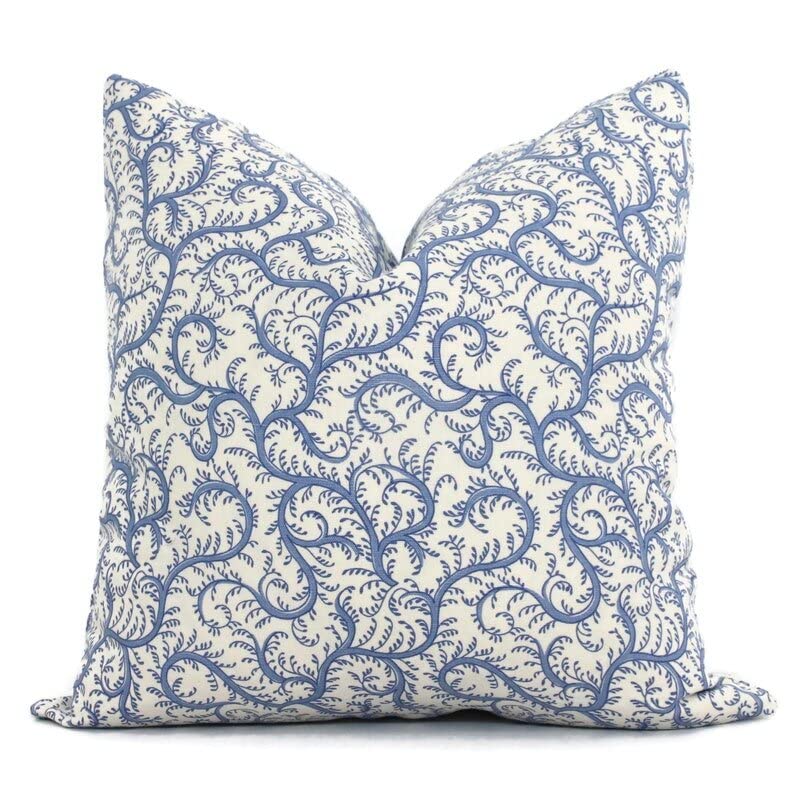 Amazon.com: Decorative cotton Pillow Cover in Periwinkle Blue Plumbato ...