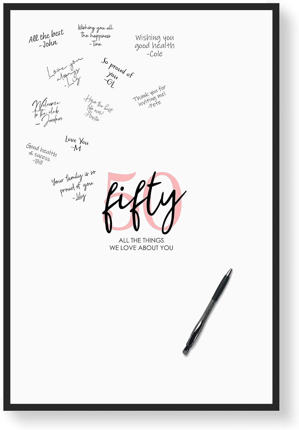 Amazon.com: Karto 50th Birthday Signature Board for Party - Party ...