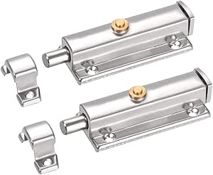 Amazon.com: AOGQGAGP Door Recessed Bolt, 4 Inch Stainless Steel ...