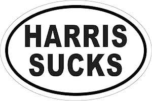 Amazon.com - Kamala Harris Sucks Oval Sticker Anti Cackling Idiot Bumper Decal