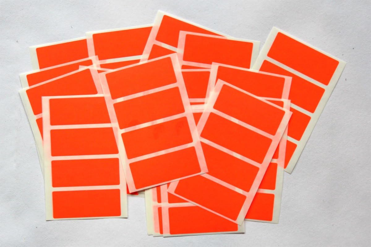 Amazon.com : 80 Fluo Flame Stickers - Sticky Coloured Self Adhesive ...