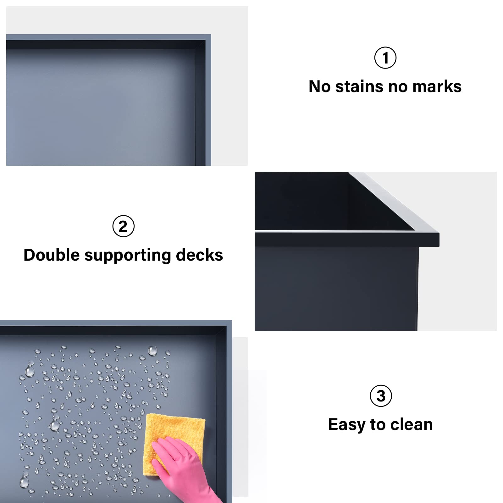 Snapklik.com : Stainless Steel Shower NicheNano Anti-Rust Shower Niche ...