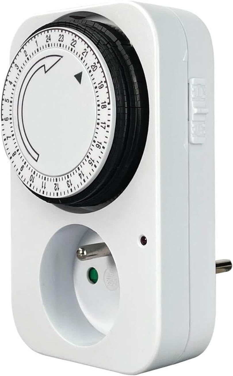 TIBELEC 560100 Prise programmateur journalier mécanique, couleur blanc : Amazon.fr: Bricolage