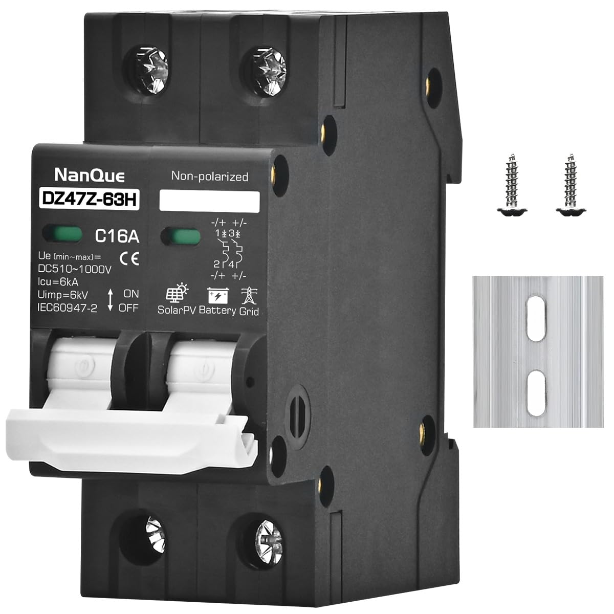 DC510V to 1000V Circuit Breaker DC MCB Solar Panel Protector PV System ...