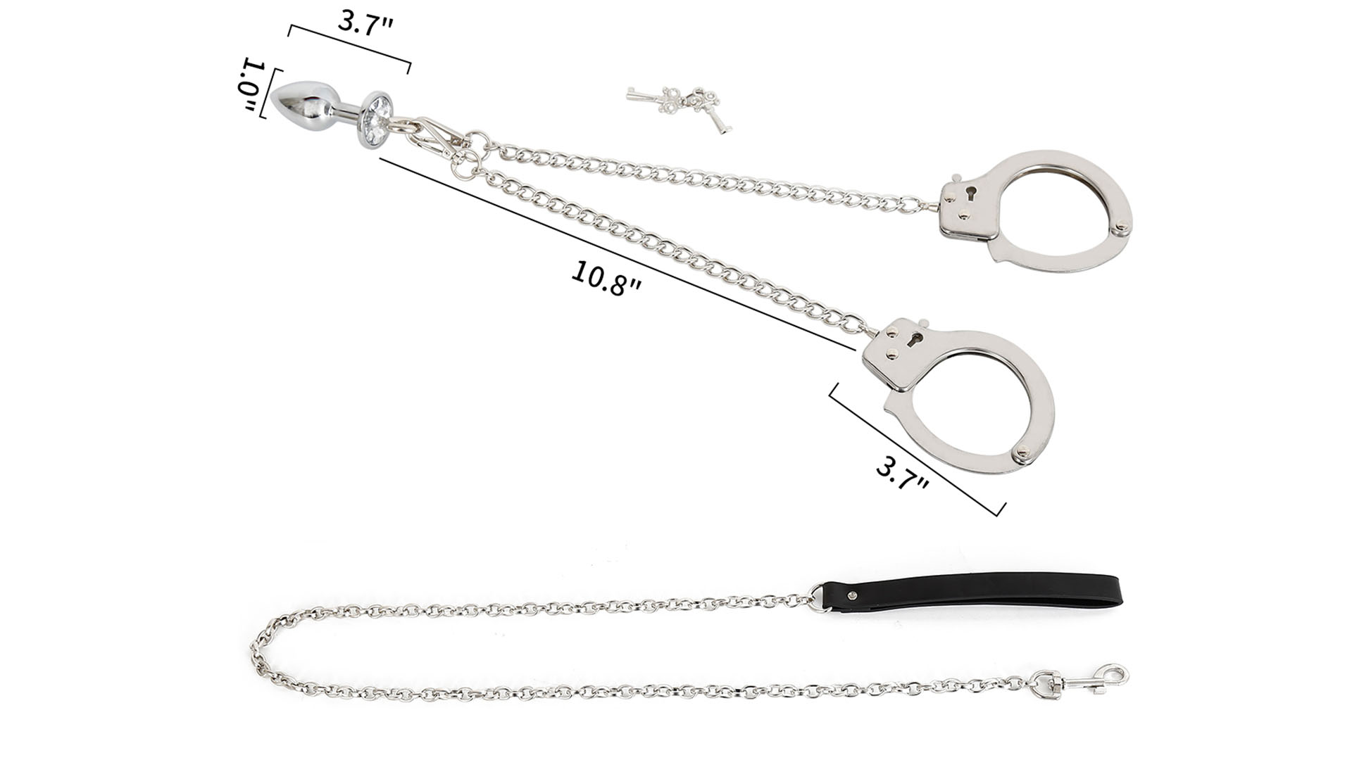 Watch Metal Handcuff Fetish Ankle to Anal Plug Locking Bondage Kit on ...