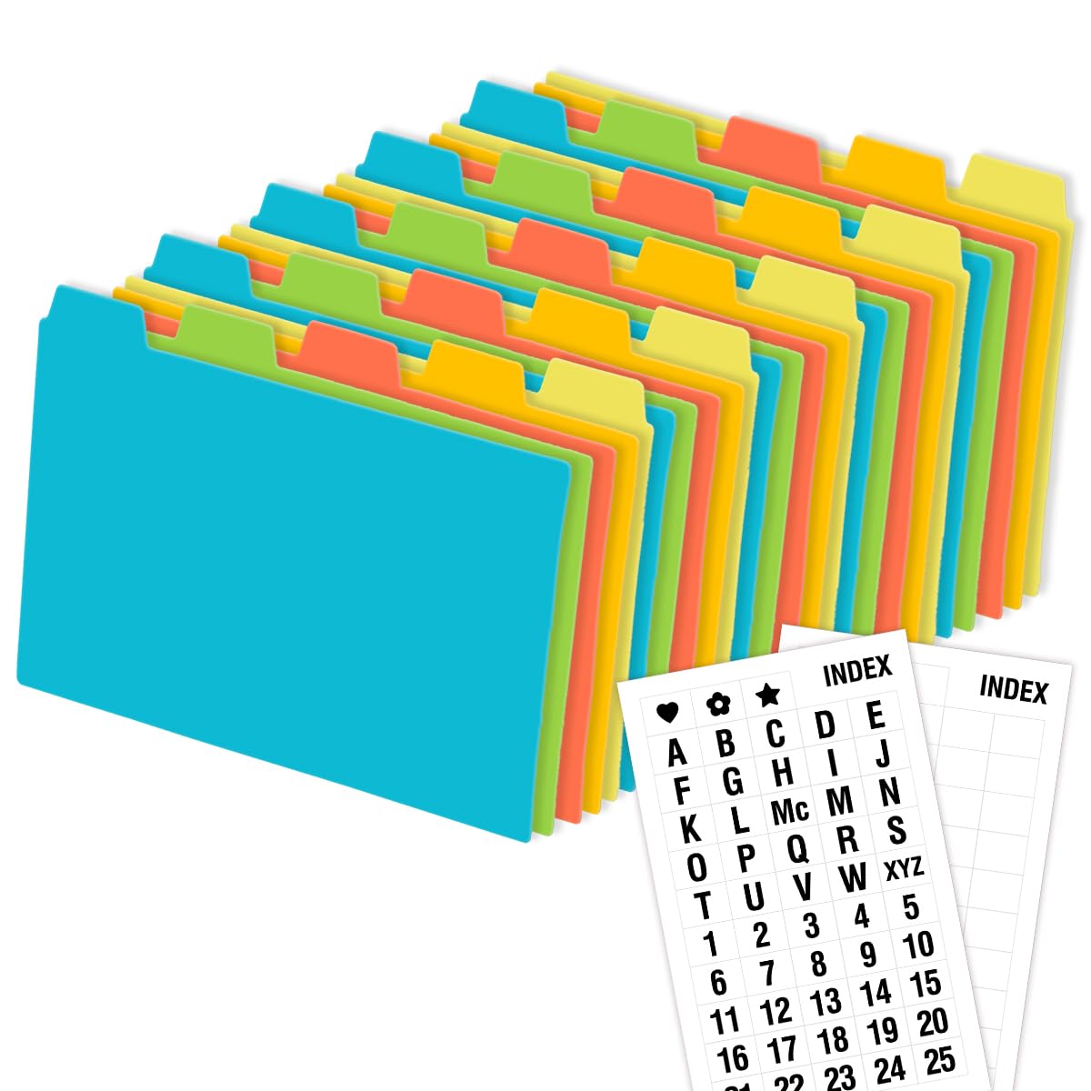 Snapklik.com : Chell 4x6 Poly Index Card Dividers, Heavyweight Index ...