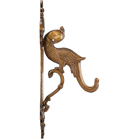 Kartique Brass Parrot Bracket Hook for Hanging Diya | Bell | Wall ...