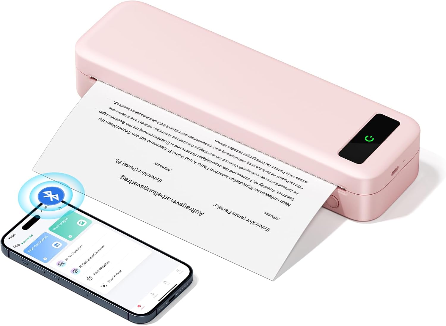 Amazon.com: TATTMUSE Portable Printers Wireless for Travel, Bluetooth ...