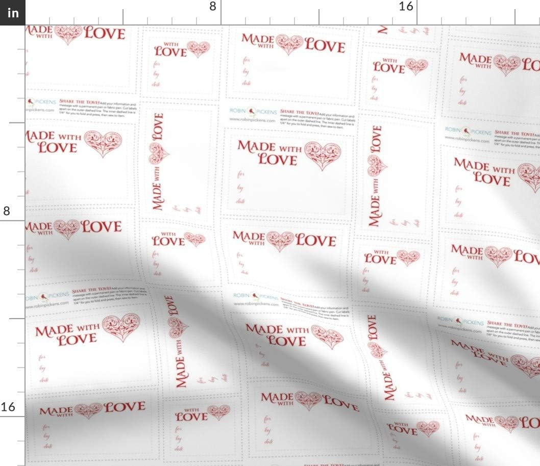 Amazon.com: Spoonflower Fabric - Quilt Love Label Printed on Petal ...