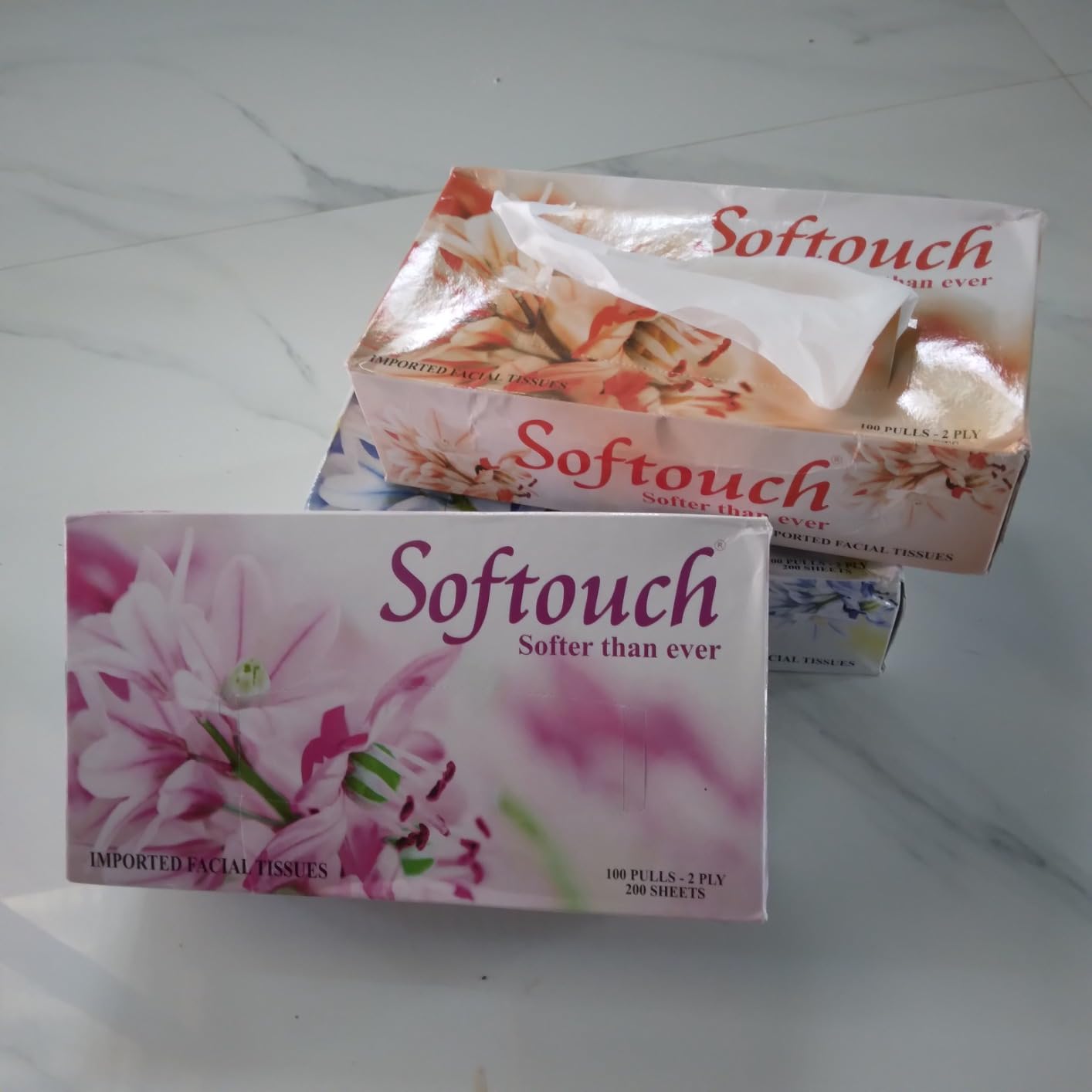 Softouch Face Tissue Paper Box 100 pull 200 Sheet- Set of 2 : Amazon.in ...
