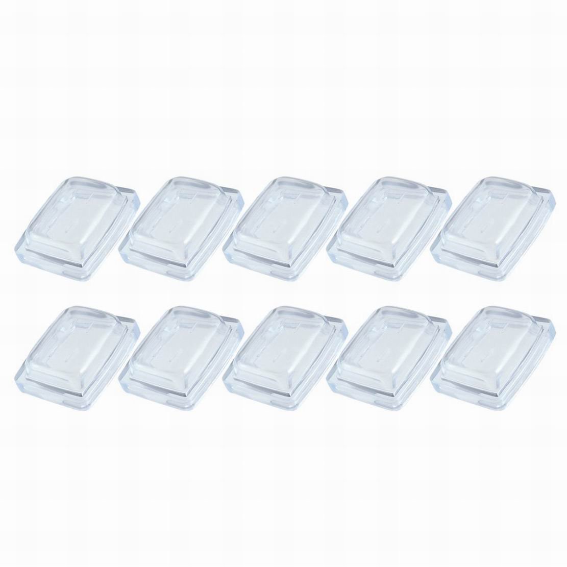 Uptell 10 Pcs Transparent Silicone Splash Proof Cover Rectangle Caps ...