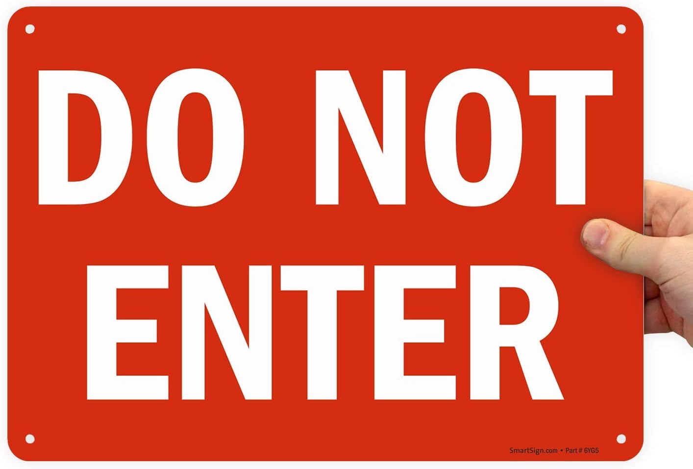 SmartSign "Danger - Do Not Enter" Sign | 10" x 14" Aluminum: Industrial ...