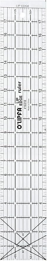 Amazon.com: O'Lipfa 16318 Ruler with Lip Edge, 3 x 18-Inch , White