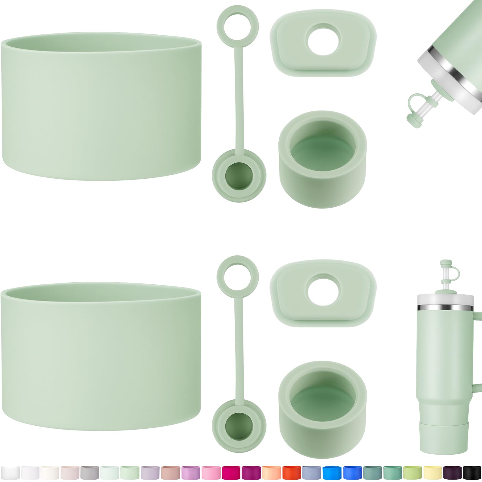 Amazon.com | HYZ 8 Piece Accessories for Stanley Cup, Silicone Spill ...