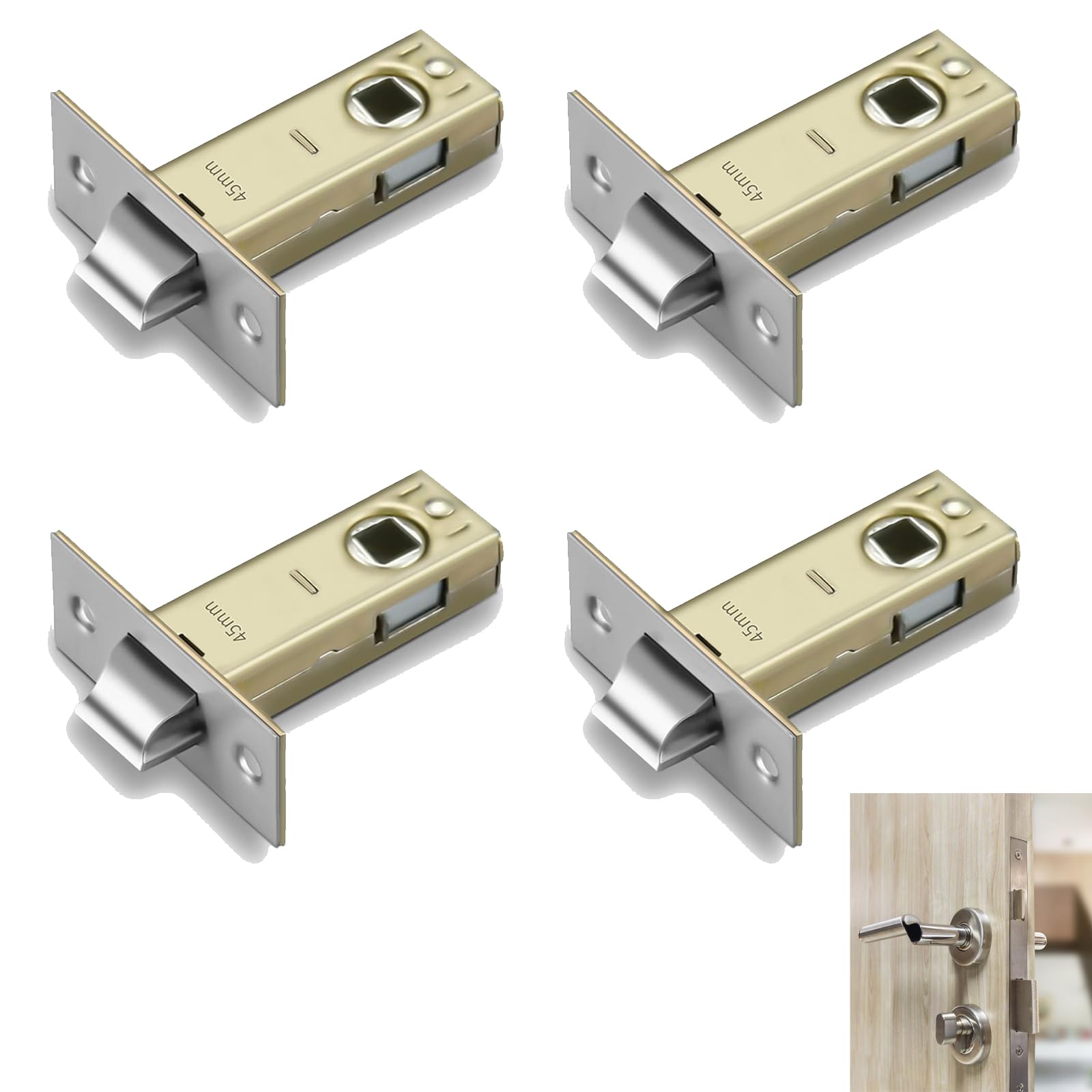 4Pcs Door Latches for Internal Door Tubular Latch Mortice Latch Door ...