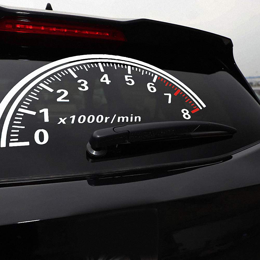 Amazon.com: Car Rear Windshield Stickers Car Tachometer Reflective ...