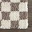 Amazon.com: Hauteloom Atira Checkered Shag Area Rug - Checkboard Design ...