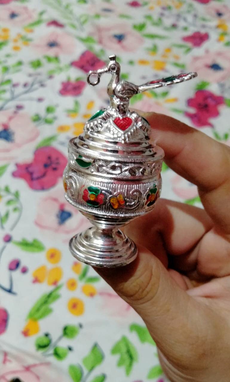 Buy KMJ Pure Silver (Chandi) Sindoor-Dani/Box for Women, Kumkum Box and ...