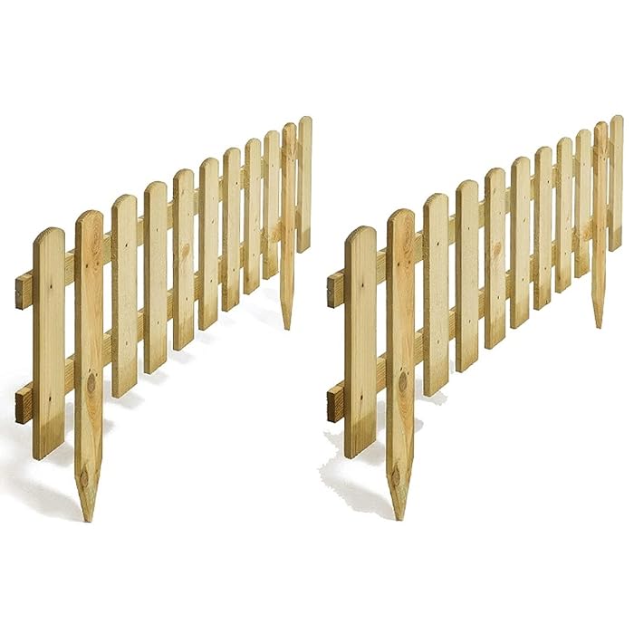 Buy GBS Large 1.2m Wood Wooden Picket Border Outdoor Garden Fence ...
