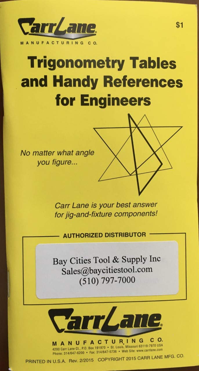 Amazon.com: Trigonometry Tables and Handy References for Engineers ...