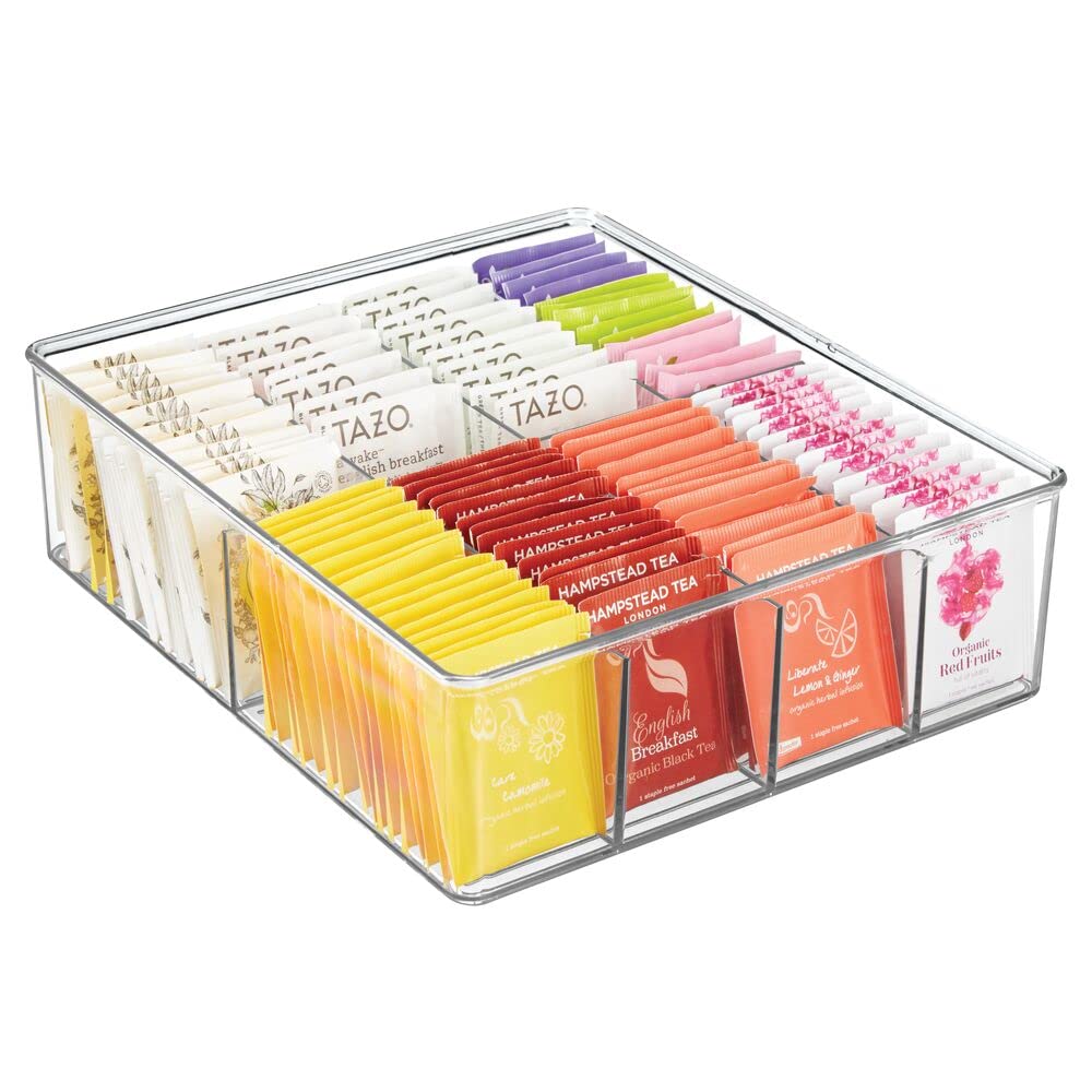 mDesign Plastic Extra Wide Food Storage Organizer Bin Caddy for Kitchen ...