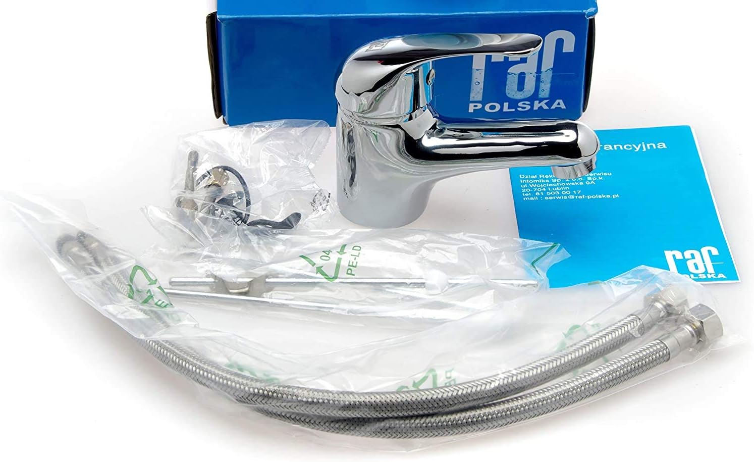 RAF – Basin Sink Single Lever Chrome Mixer Tap with Pop Up Waste – BigaMart