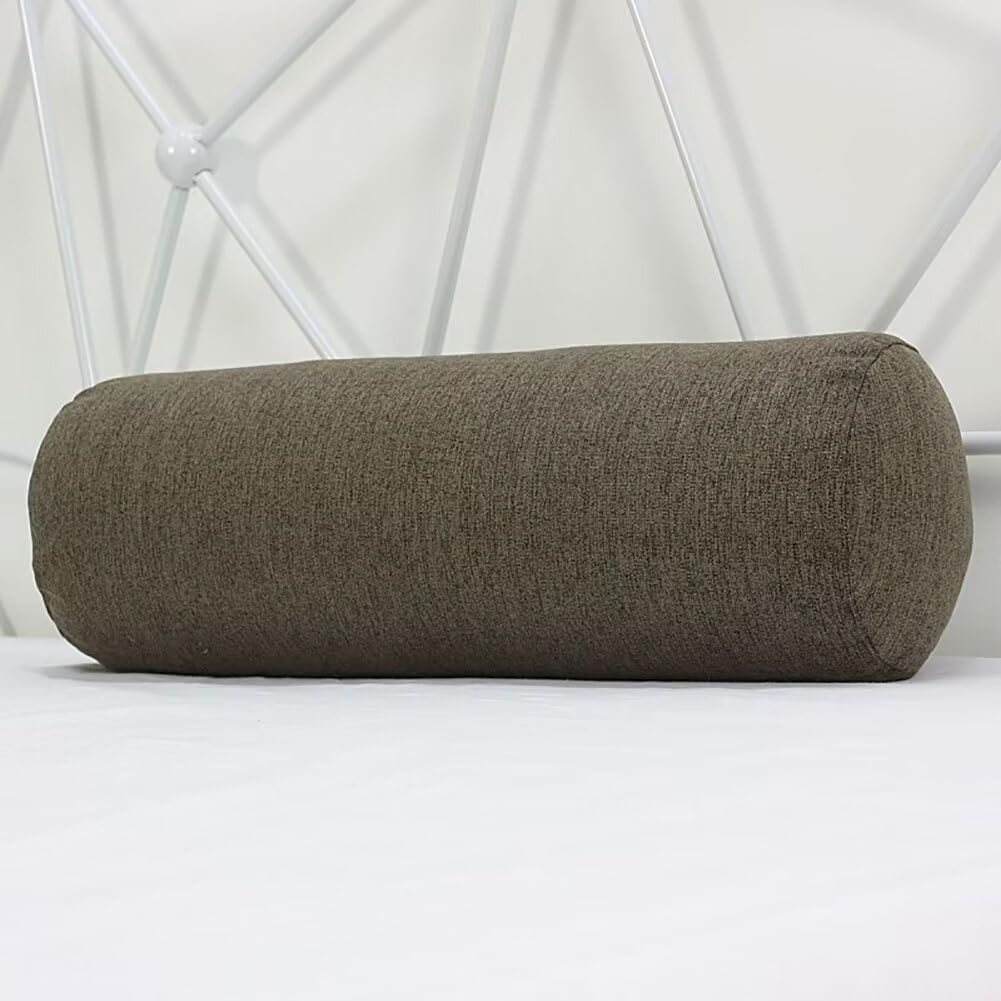 Amazon.com: Teieas Round Roll Cylinder Bolster Pillow with Removable ...