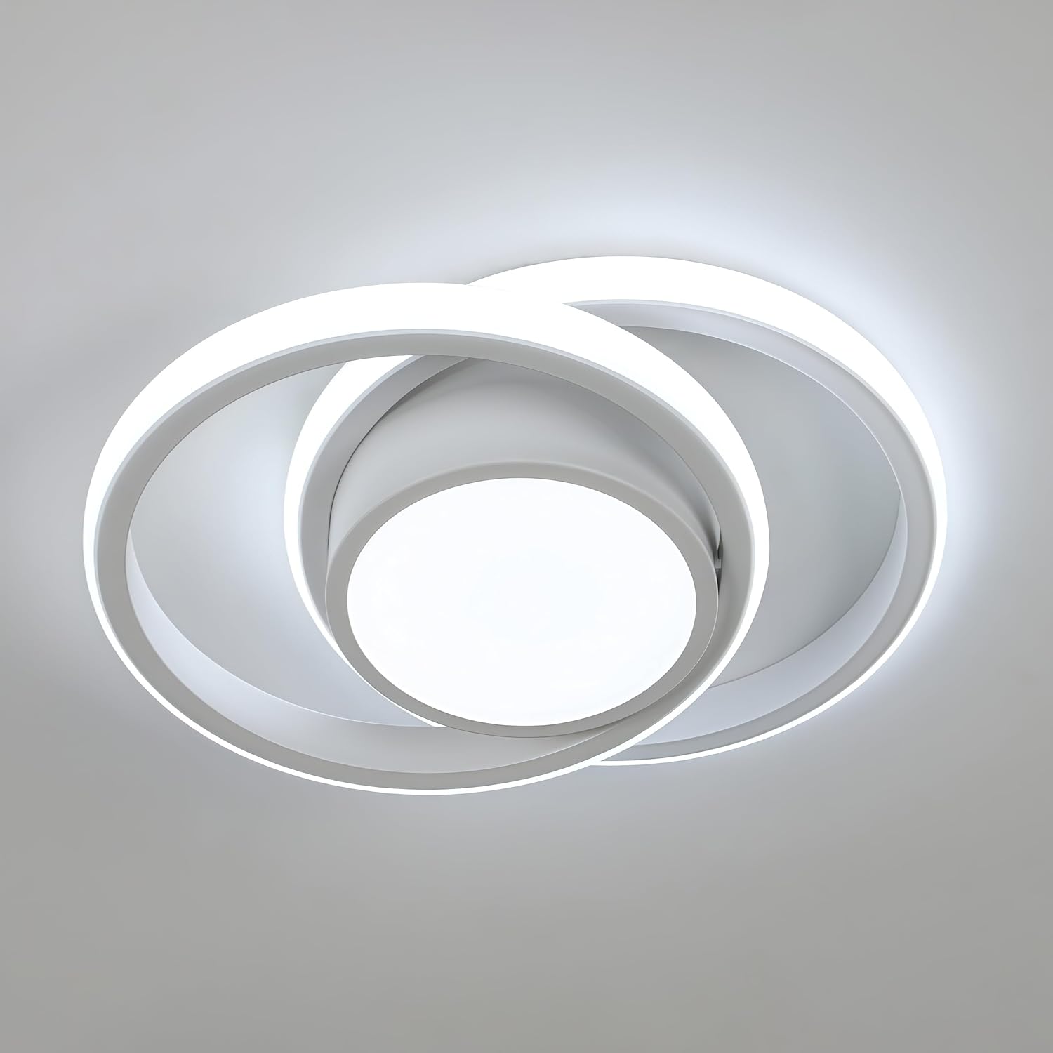 Dorlink LED Ceiling Light, 32W 2880LM Modern Ceiling Light Dual-Round ...