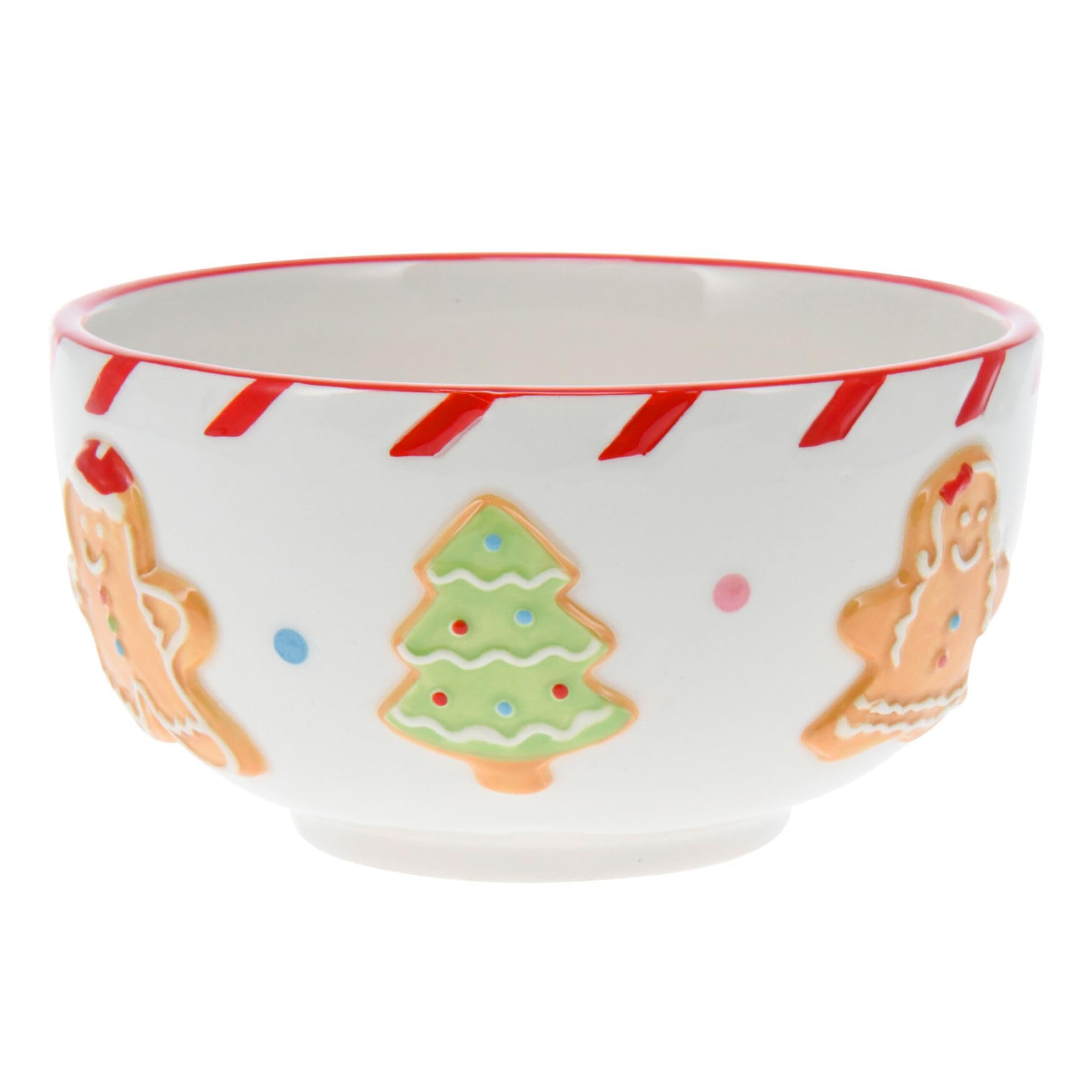 Carousel Home Ceramic Christmas Gingerbread Bowl | Festive Gingerbread ...