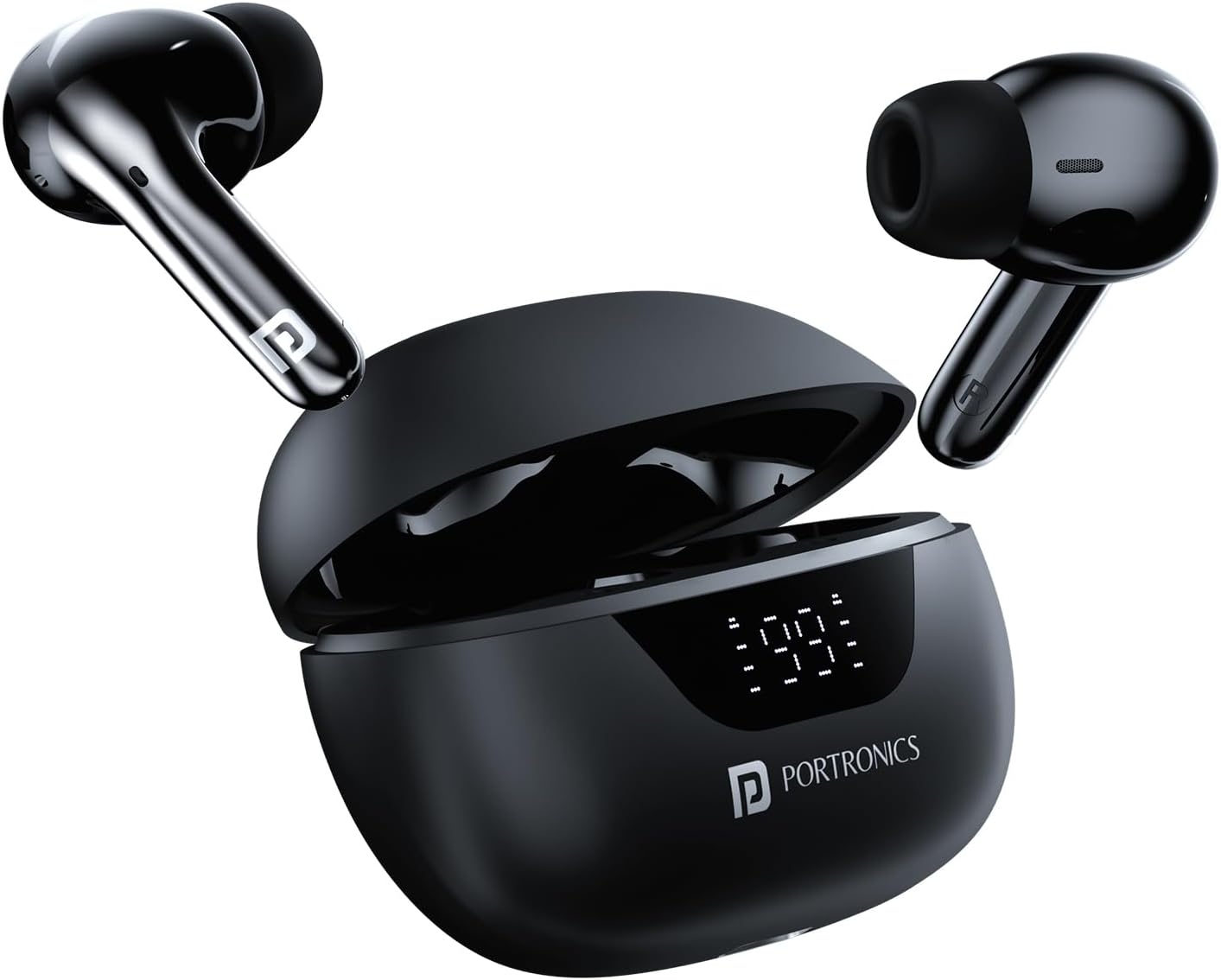 Portronics Harmonics Twins 28 ANC TWS in Ear Earbuds with Smart Touch ...