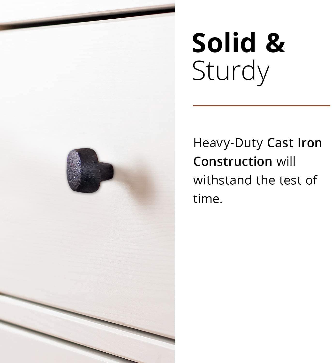 Snapklik.com : NACH Rustic Cast Iron Drawer Knobs - Heavy-Duty Cabinet ...