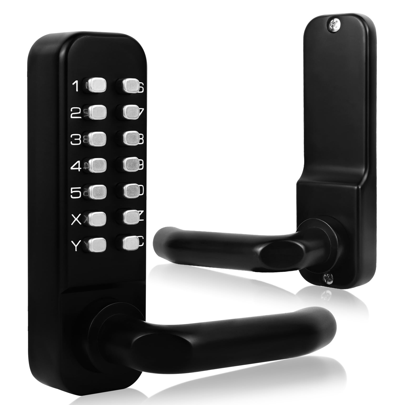 Souyou Mechanical Keyless Entry Door Lock with Handle，Stainless Steel ...