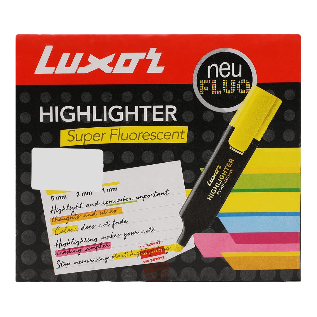 Luxor 1851 Chisel Point Highlighter - Blue - Box of 10 : Amazon.in ...