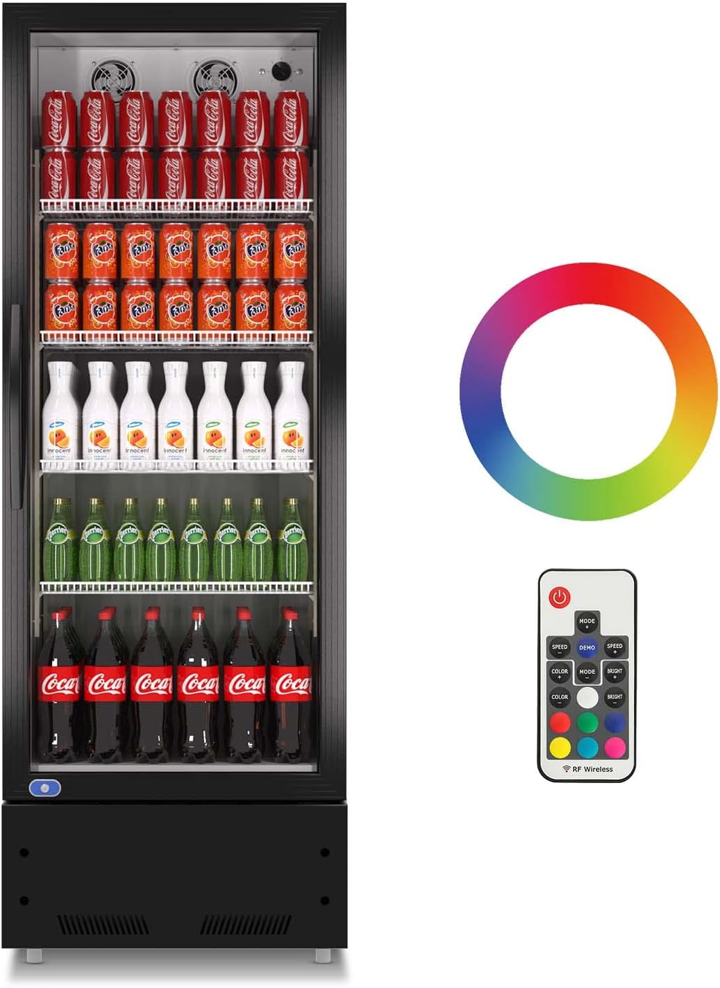 Amazon.com: PrecisionAuto Commercial Display Beverage Fridge with 2 ...