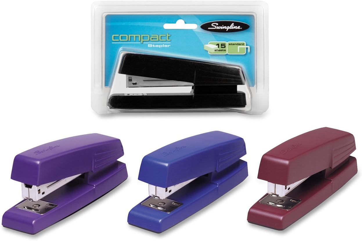 Swingline Compact Stapler, 15 Sheet Capacity, Assorted Colors, Color ...